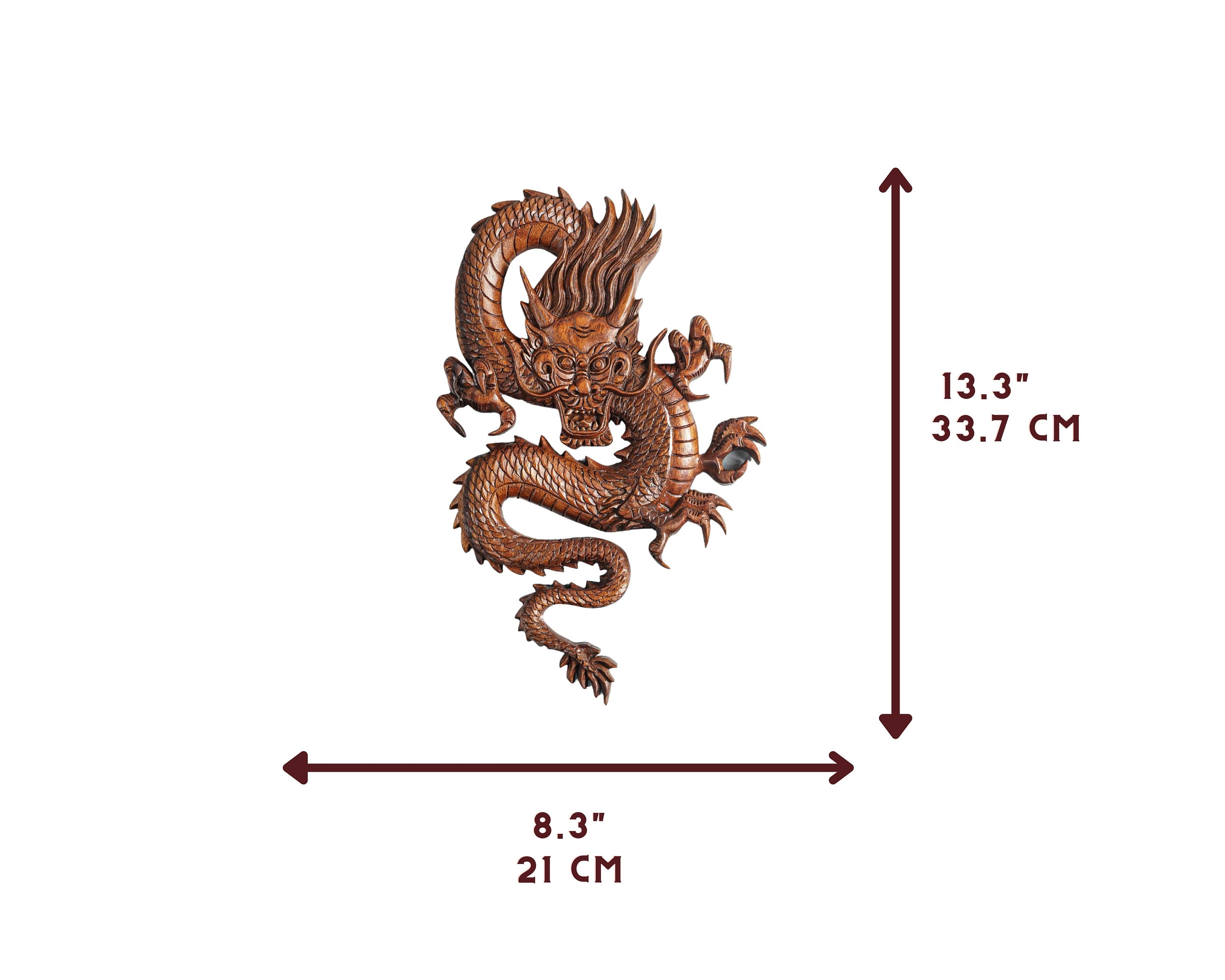 Angry Dragon Wall Art Chinese Dragon Mystical Animal Wood - Etsy