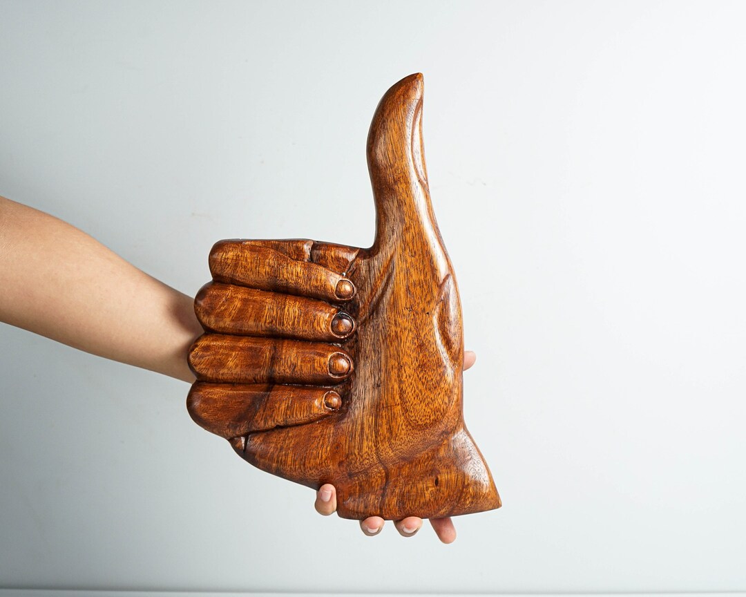 Good Job Hand Sign Wall Decor, Wood Carving, Wall Art, Wall Hanging ...