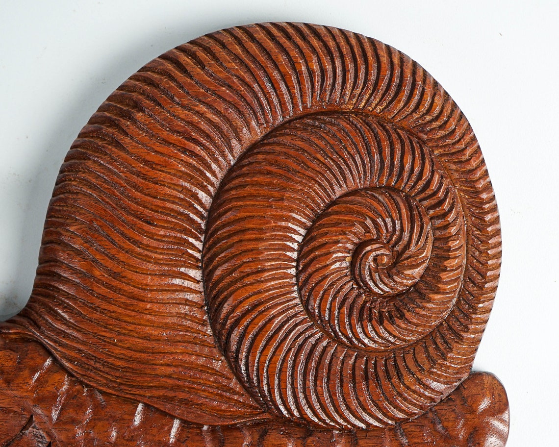 Snail Sculpture Wall Art Animal Nature Wood Carving - Etsy