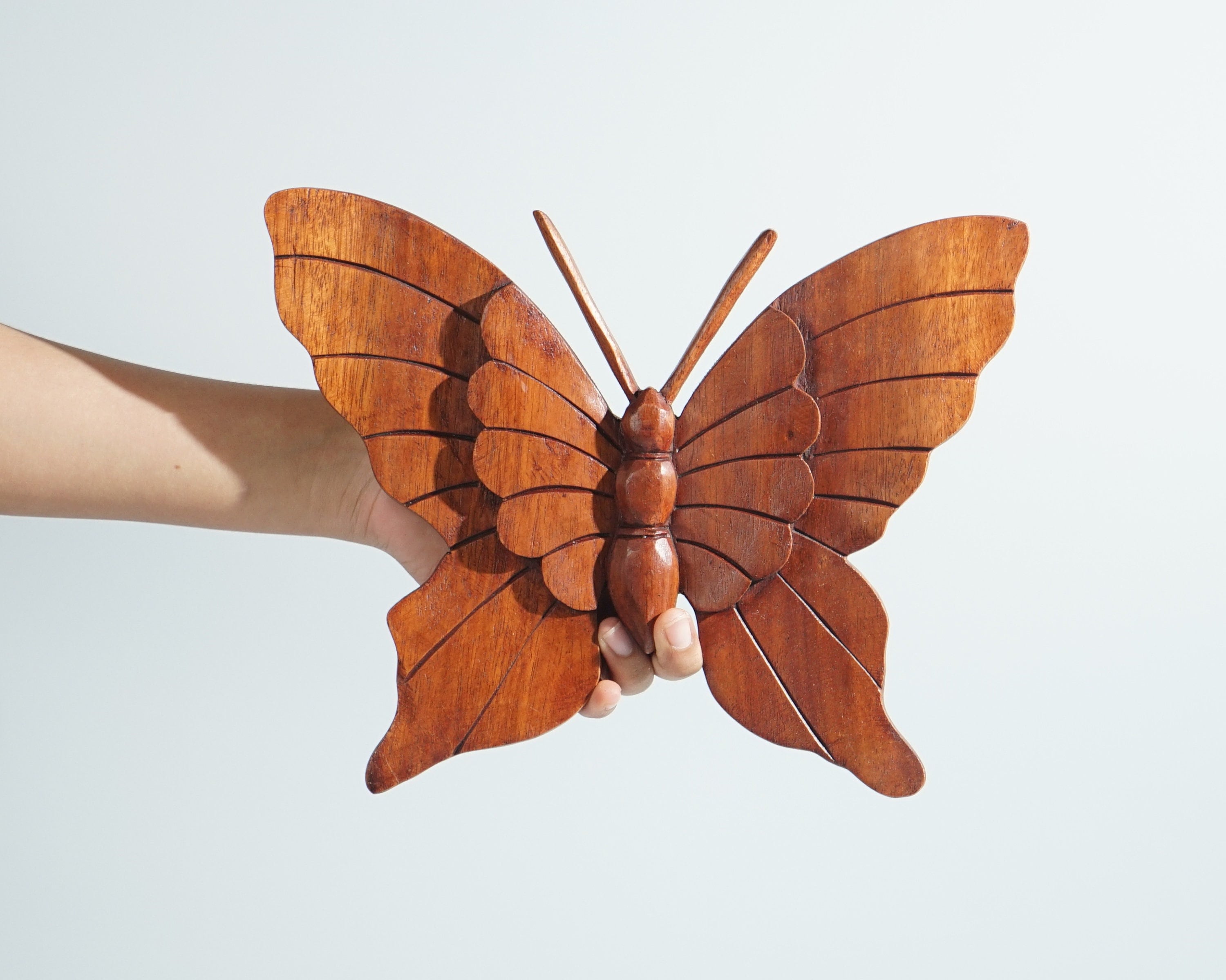 Butterfly Wall Art, Wood Carving, Insect Statue, Animal Decor ...