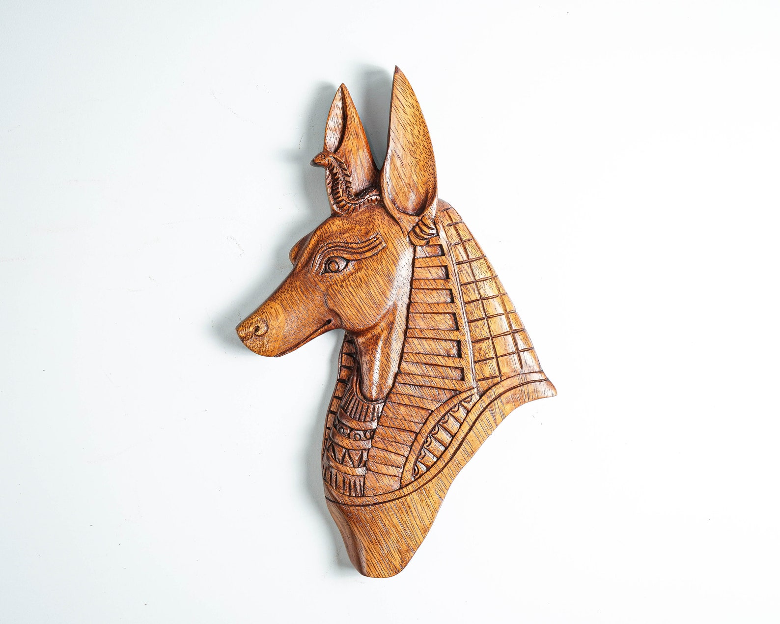 Egyptian Anubis Wall Decor Wood Carving Wooden Egyptian - Etsy