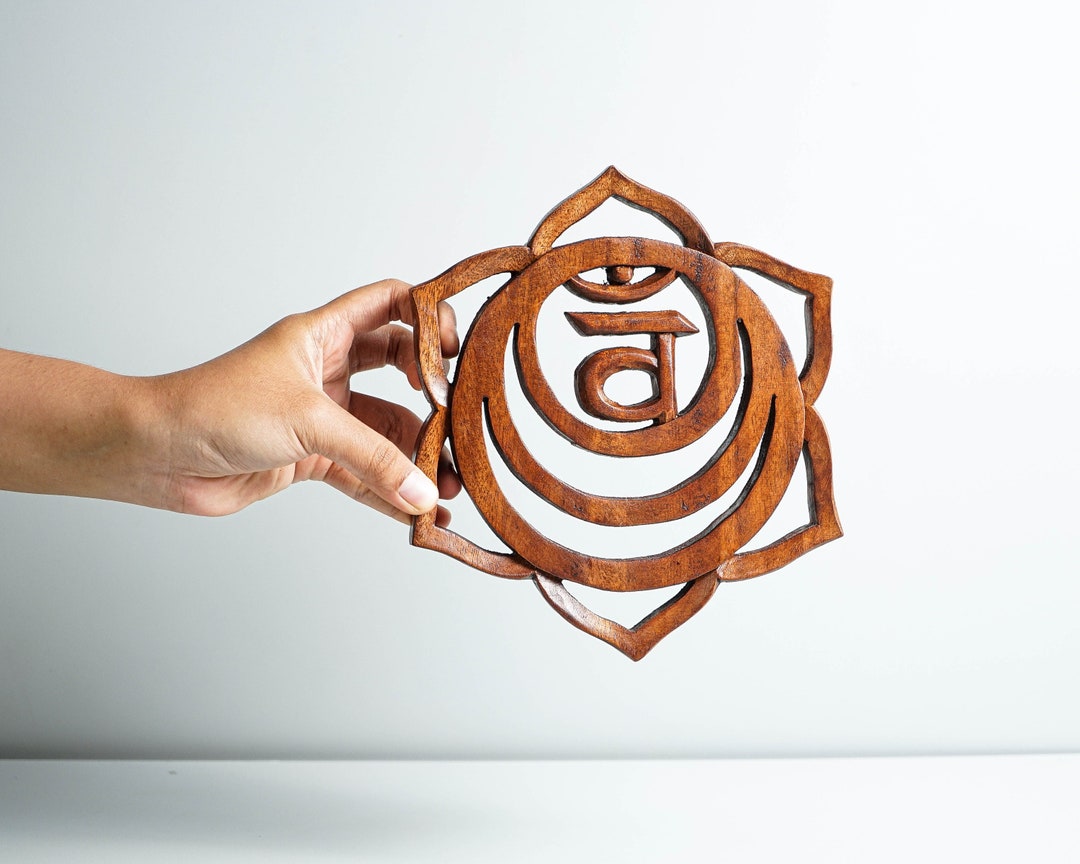Wooden Hanging Sacral Chakra, Svadhisthana Chakra, Meditation Ornament ...