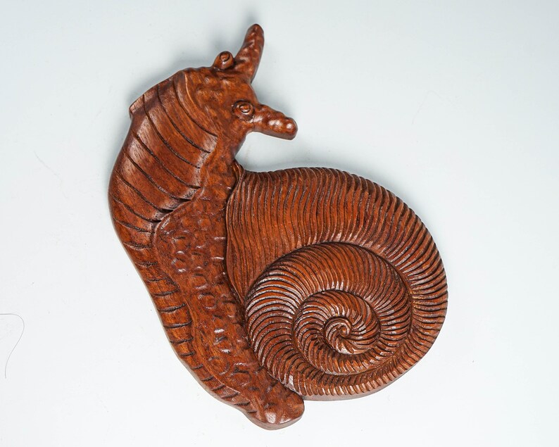 Snail Sculpture Wall Art Animal Nature Wood Carving - Etsy