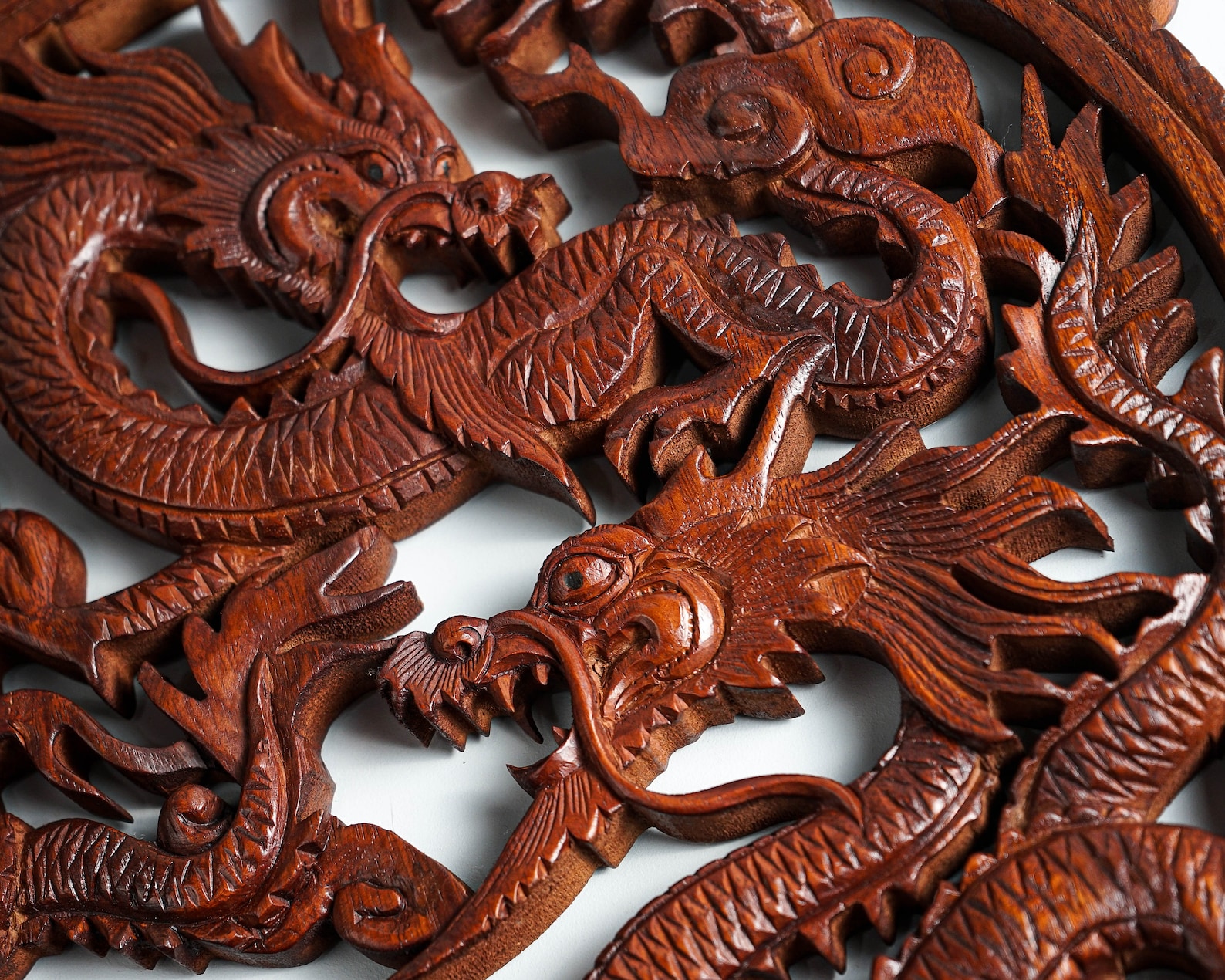 Chinese Dragon Wall Decor Dragon Wall Art Wood Carving - Etsy