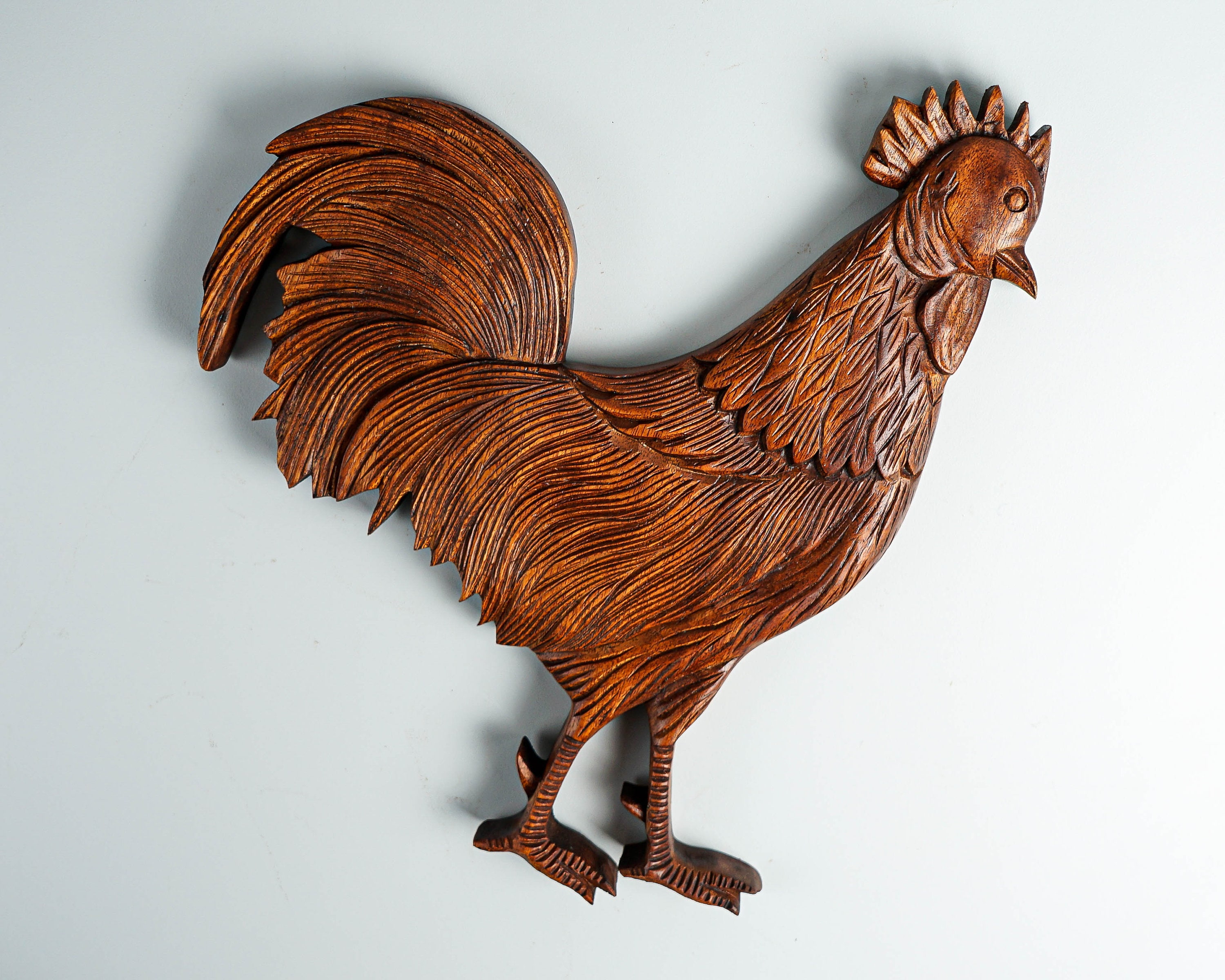 Wooden Rooster Wall Decor Rooster Wall Hanging Wood Carving - Etsy