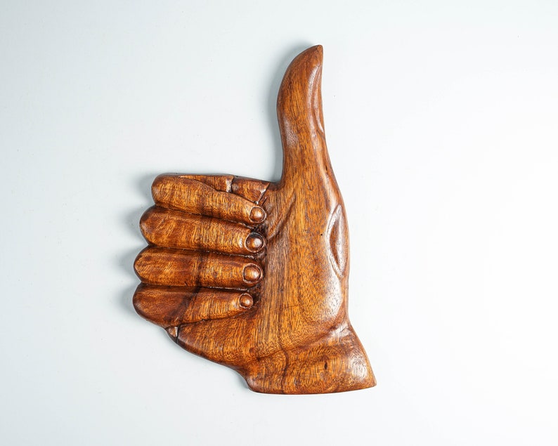Good Job Hand Sign Wall Decor Wood Carving Wall Art Wall - Etsy