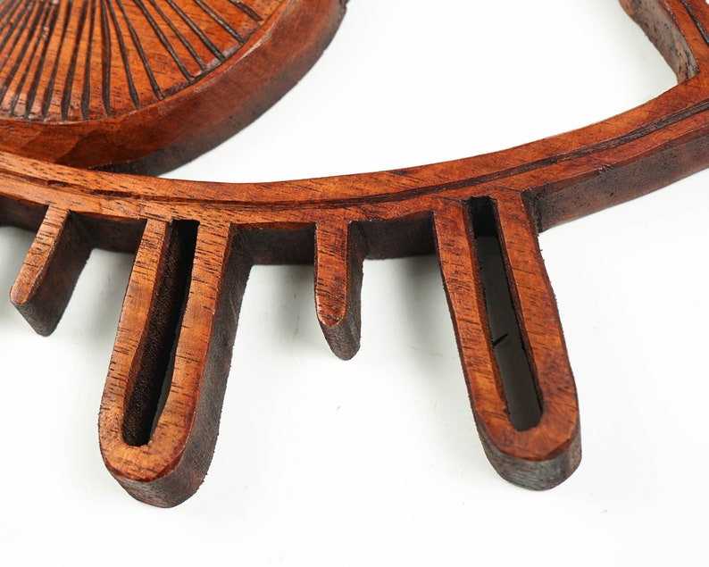 Eye Wall Decoration, Wooden Decor, Unique Statue, Antique Ornament ...