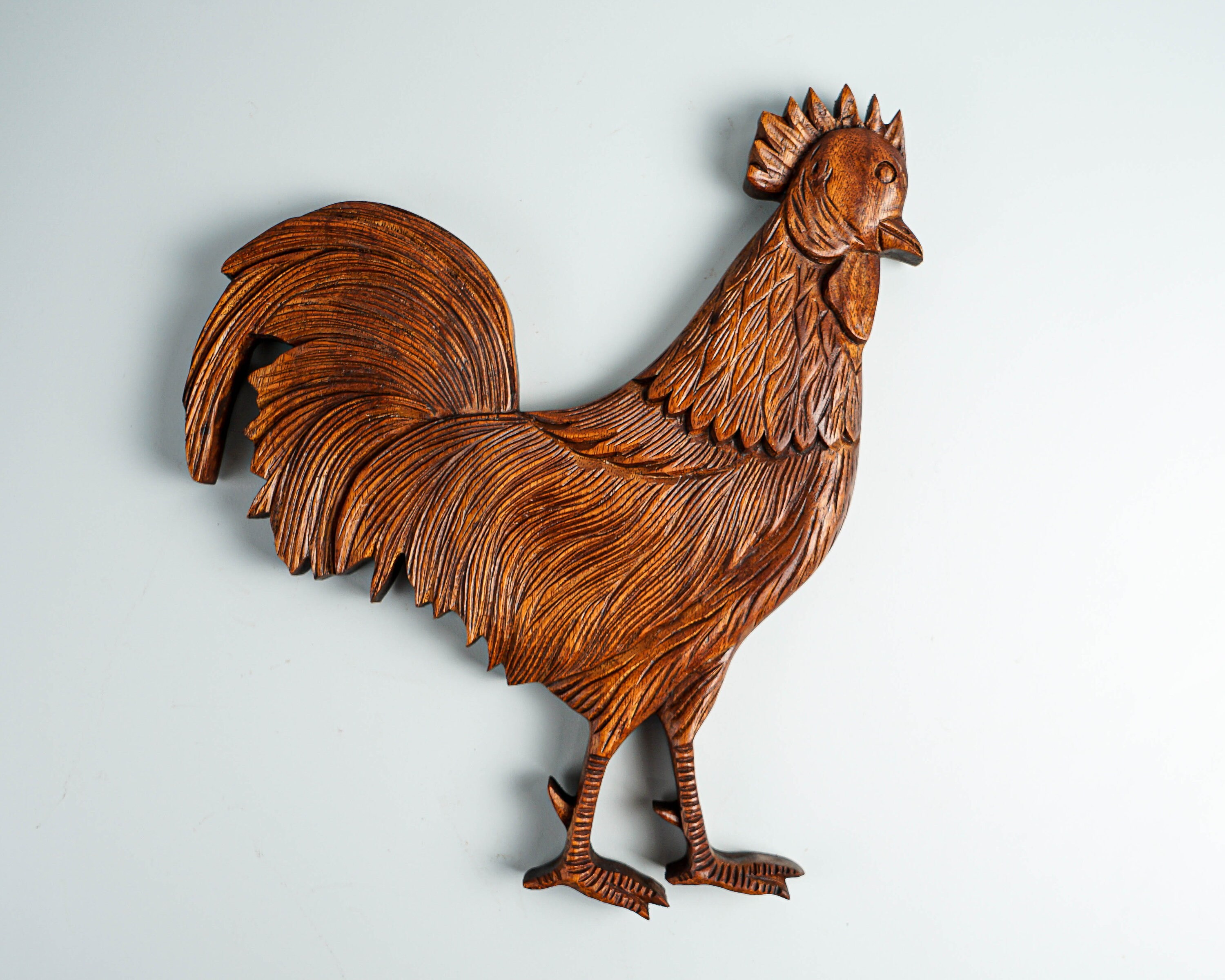 Wooden Rooster Wall Decor Rooster Wall Hanging Wood Carving - Etsy