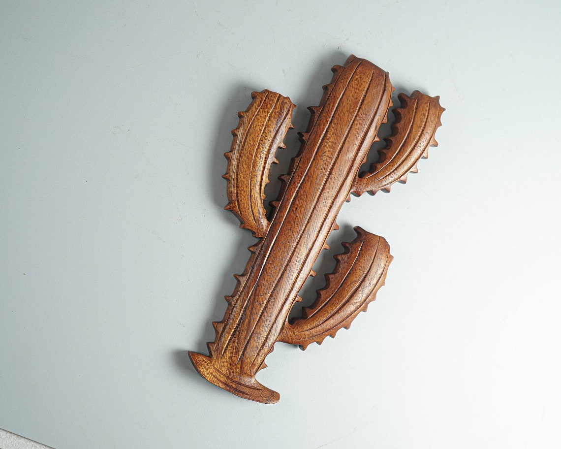 Cactus Wall Decor Wooden Cactus Cactus Hanging Office - Etsy