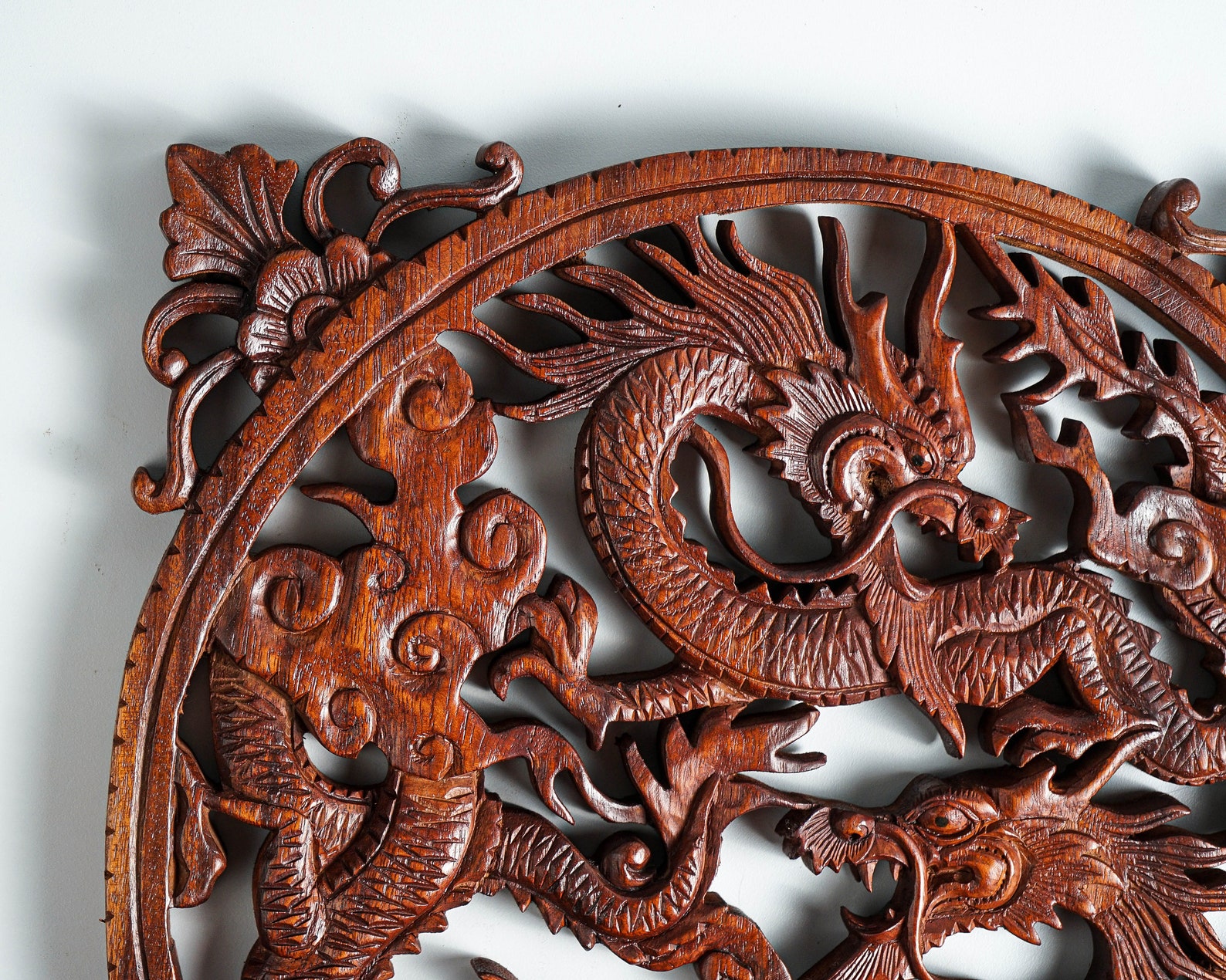 Chinese Dragon Wall Decor Dragon Wall Art Wood Carving - Etsy