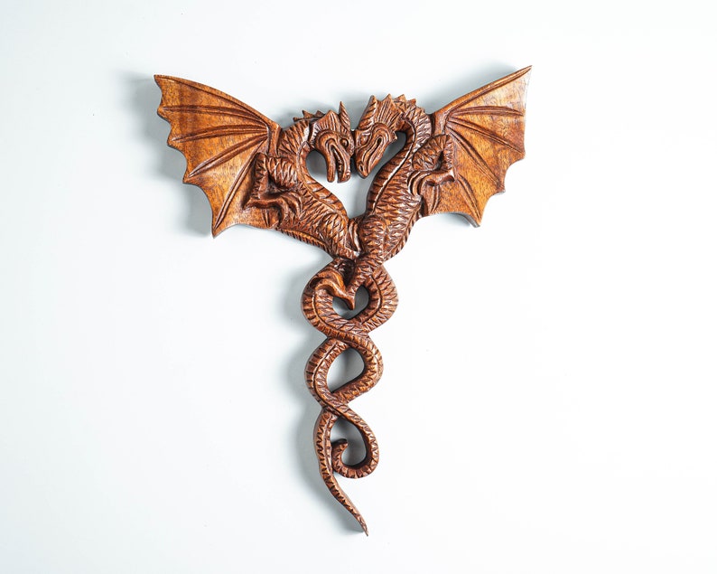 Hanging Couple Dragon Figurine, Dragon Wall Hangings, Romance, Mystical ...