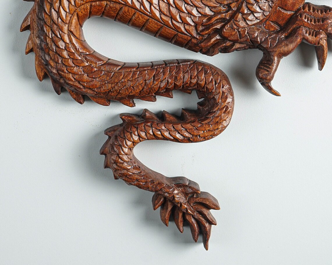 Angry Dragon Wall Art Chinese Dragon Mystical Animal Wood - Etsy