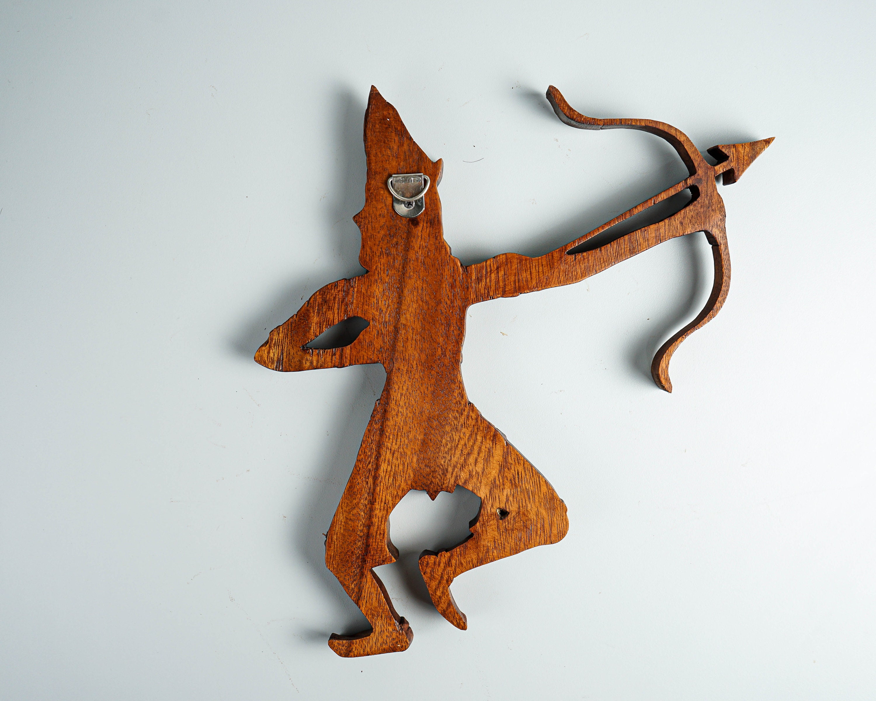 Carved Wooden Bow And Arrow