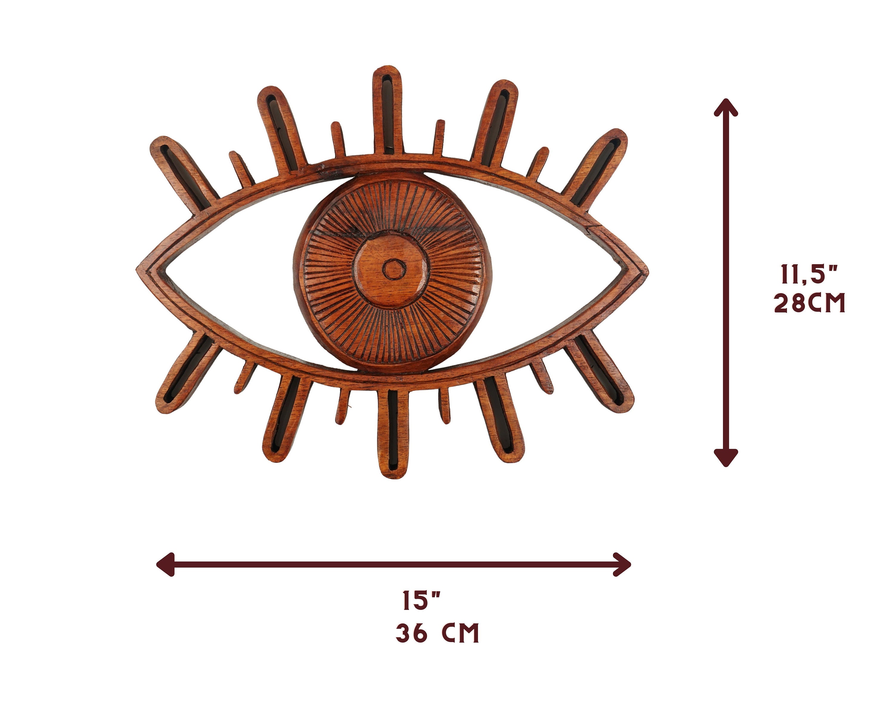 Eye Wall Decoration Wooden Decor Unique Statue Ornament - Etsy