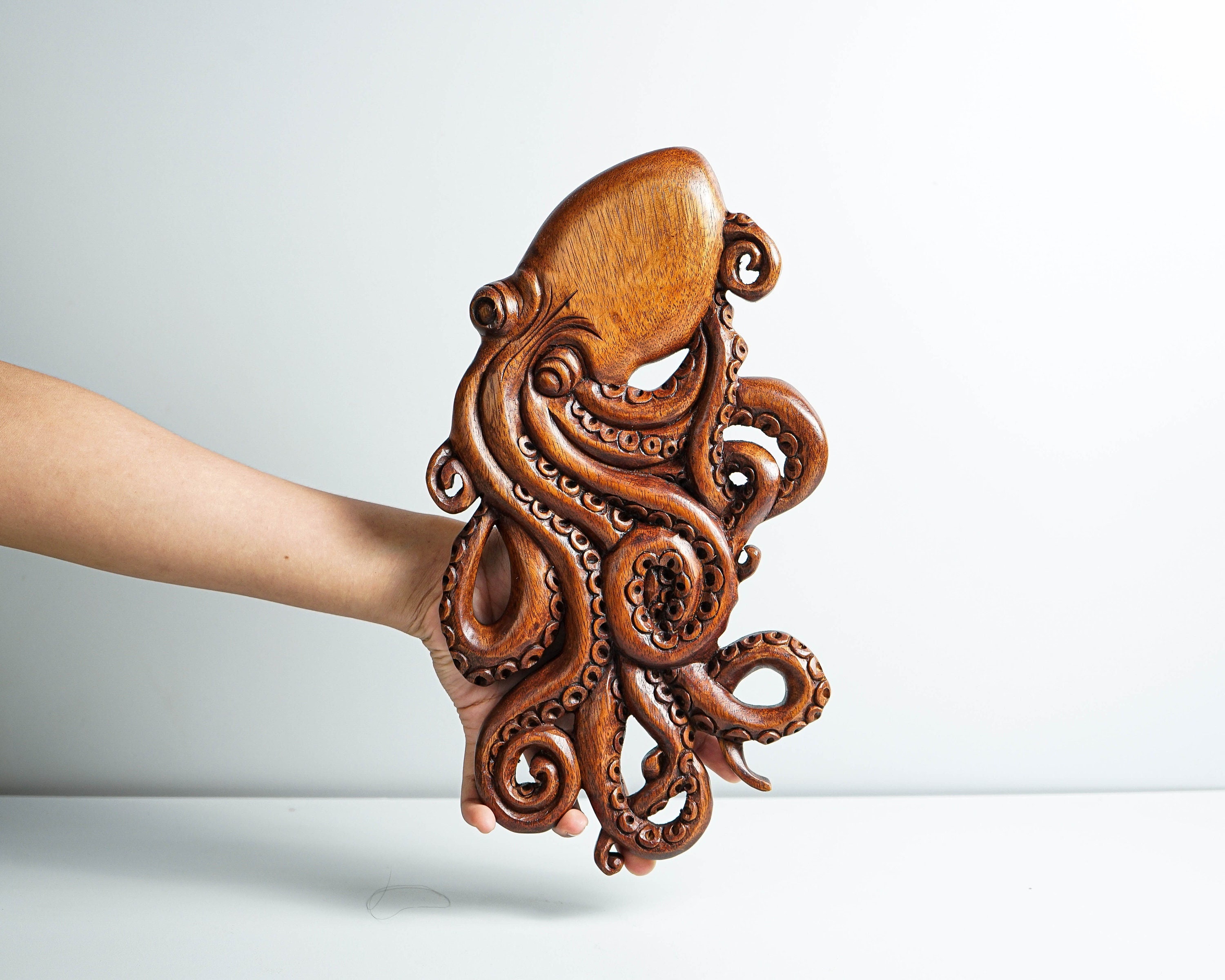 Octopus Wooden Carving - Etsy