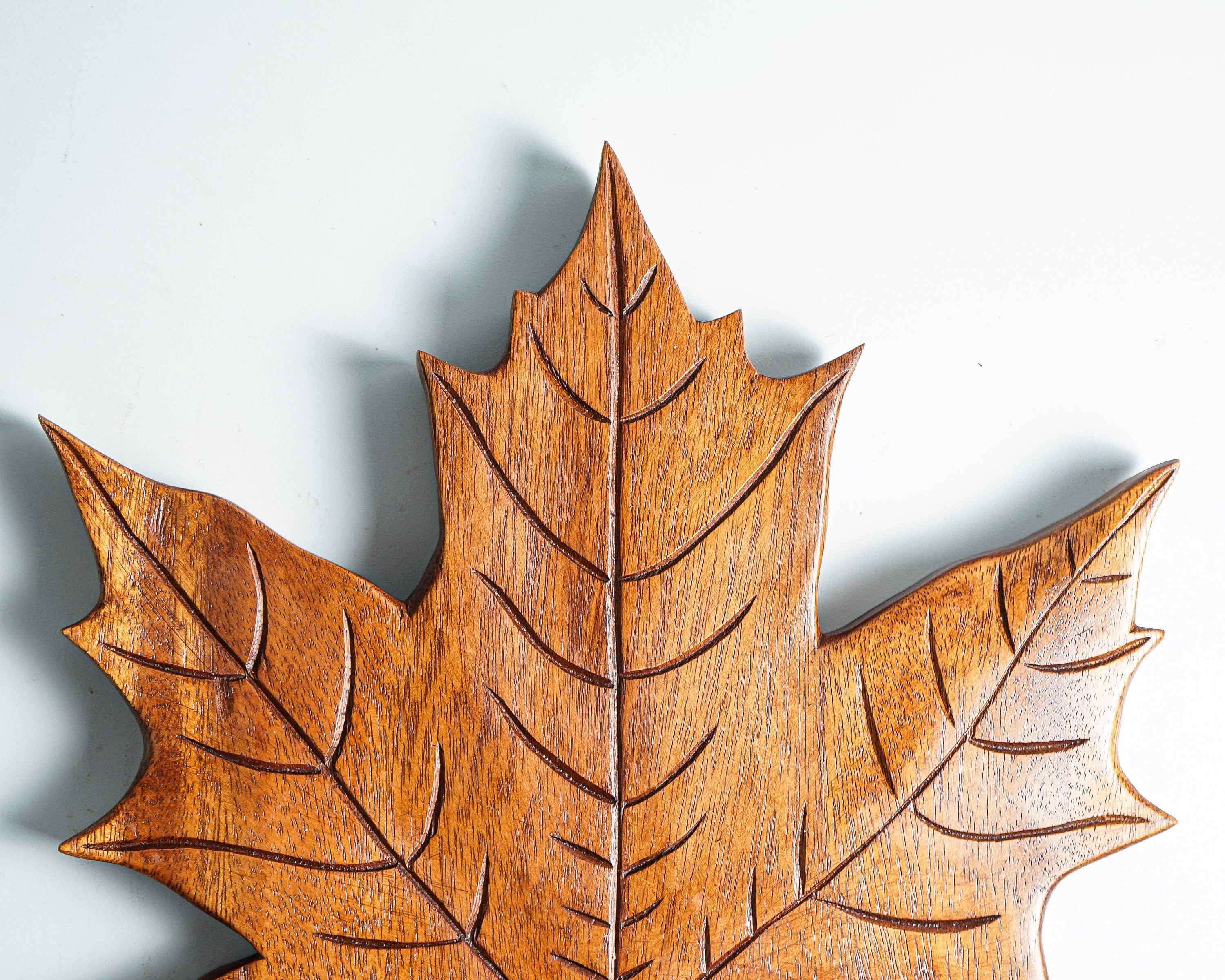 Wooden Maple Leaf Wall Art Wood Carving Leaf Wall Decor - Etsy