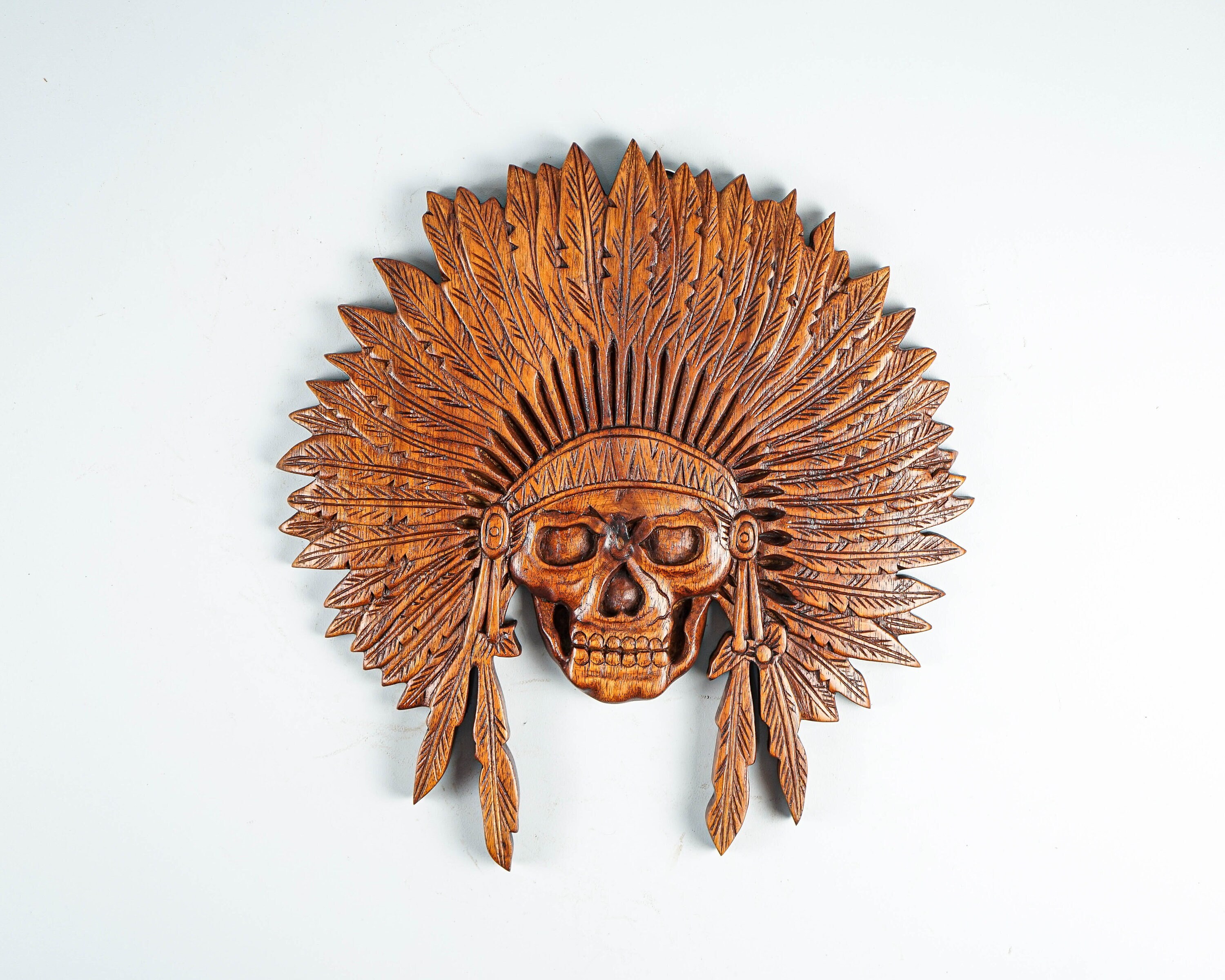 Native American Skull Wall Art Indian Wall Decor Unique - Etsy