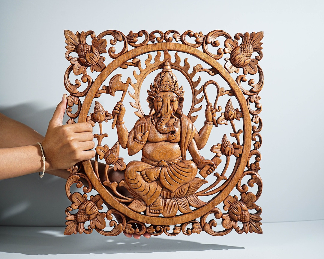 Ganesh Wall Decor, Hindu God Statue, Wall Hangings, Ornament, Elephant ...