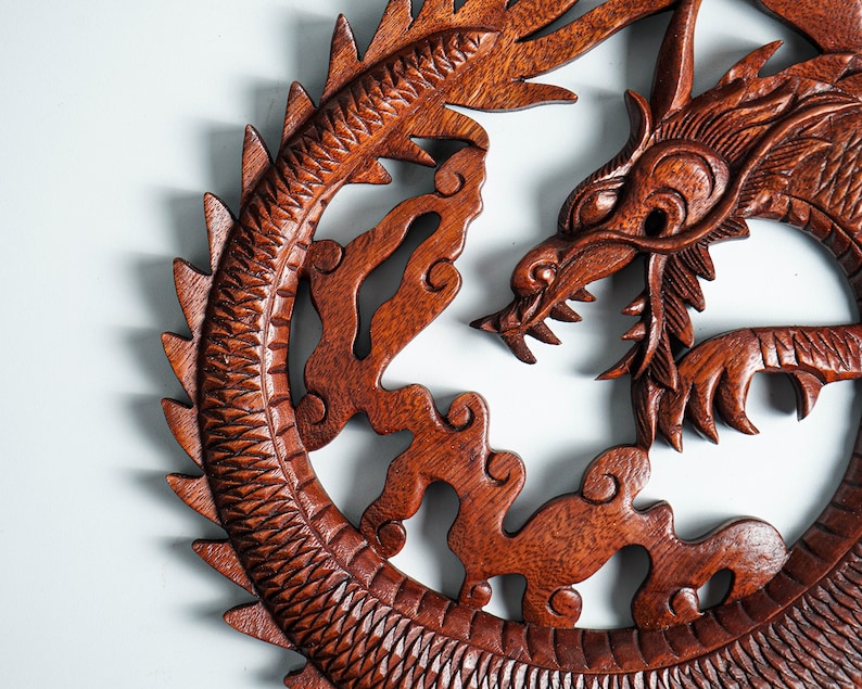 Chinese Dragon Wall Decor Dragon Wall Art Wood Carving - Etsy