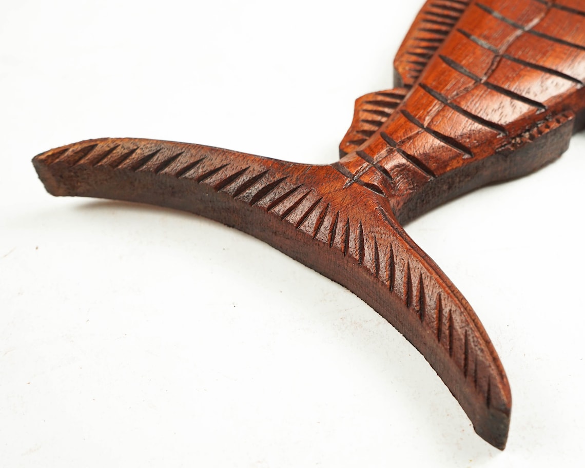 Marlin Wall Art Wooden Statue Wall Decor Wood Carving - Etsy