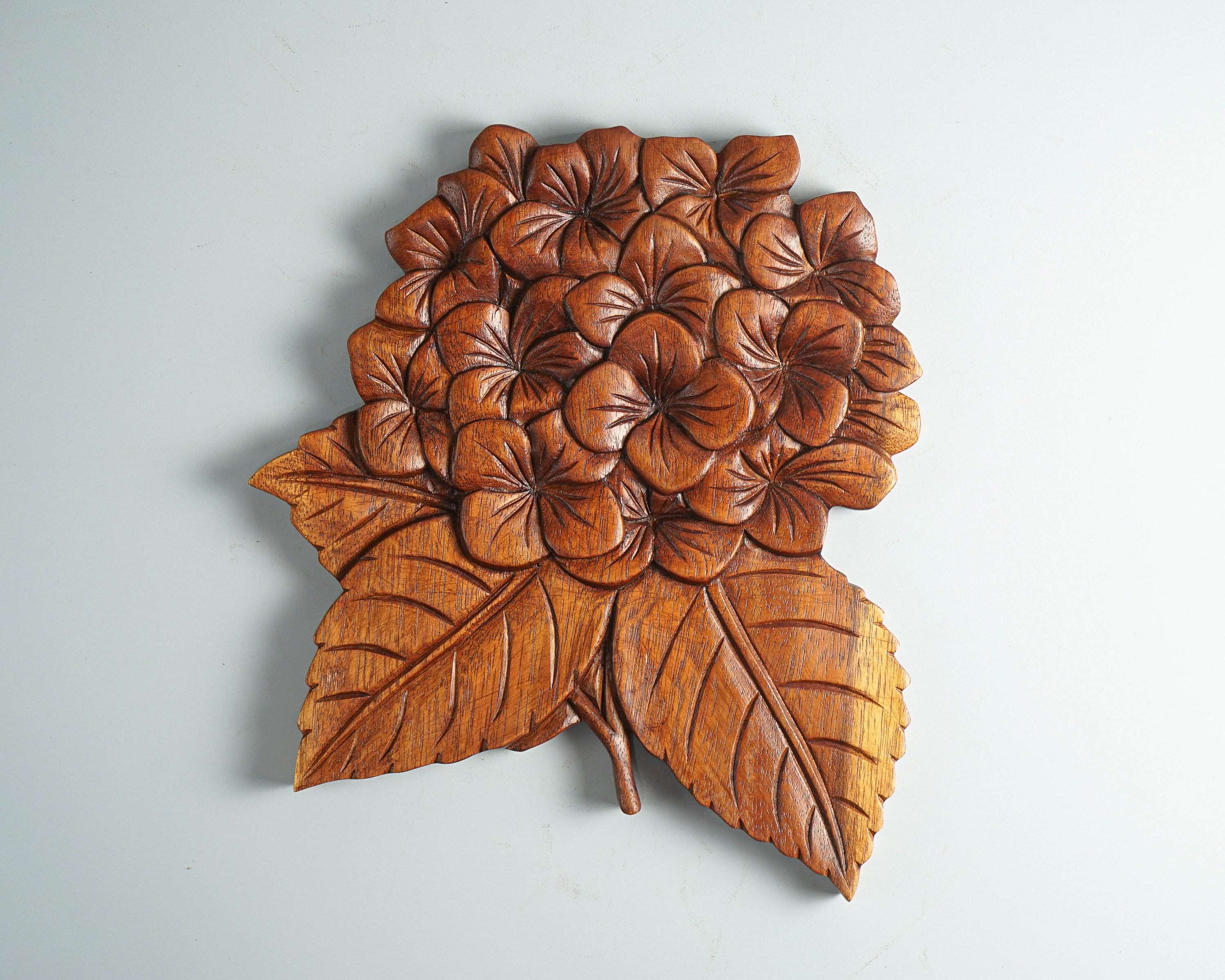 Hydrangea Flower Wall Art, Wooden Hydrangea, Wall Art, Unique Flower ...
