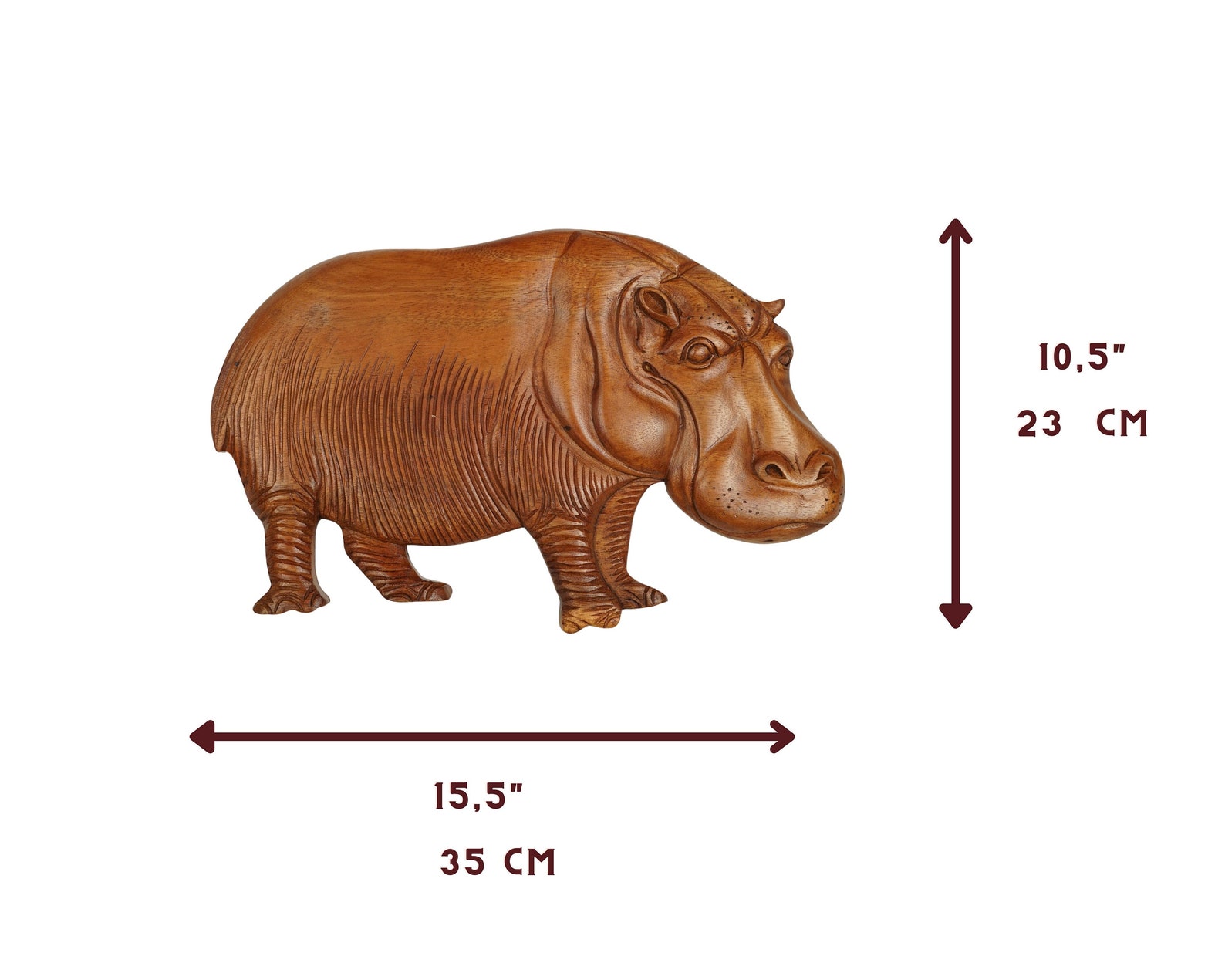 Hippo Wall Decor Coastal Wall Art Wild Animal Wood Carving - Etsy