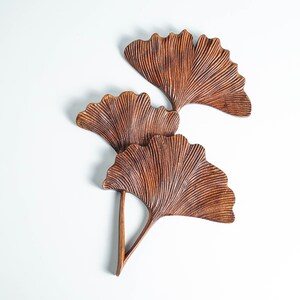 Ginkgo Leaf Wall Decor, Ginkgophyta Leaf Wall Art, Handcrafted, Floral ...