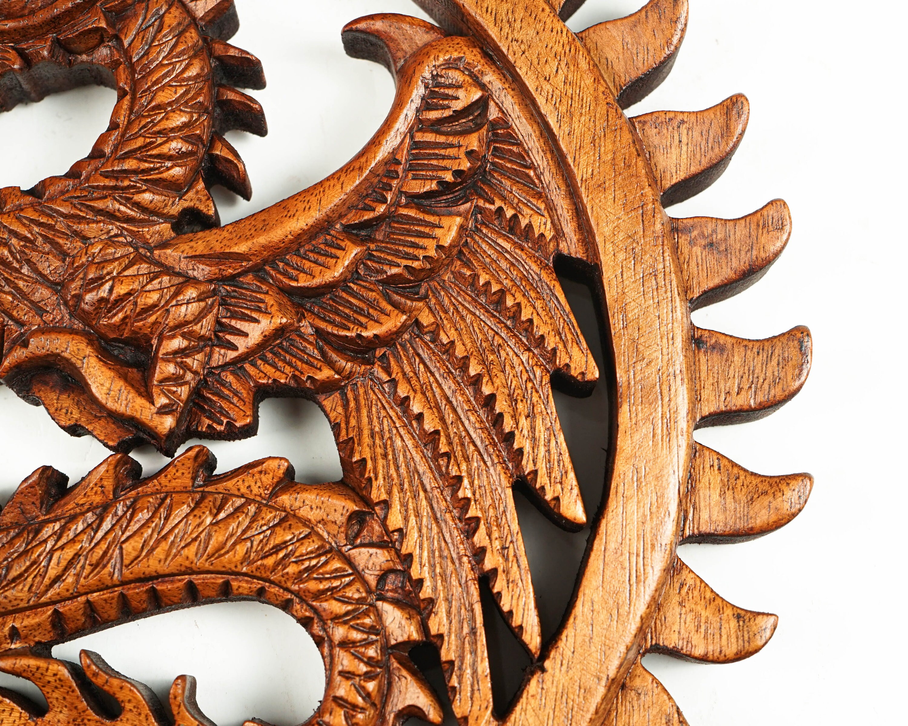 Wooden Dragon Statue, Wall Art, Chinese Dragon, Mystical Animal ...