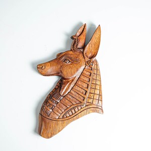 Egyptian Anubis Wall Decor, Wood Carving, Wooden Egyptian Ornament ...