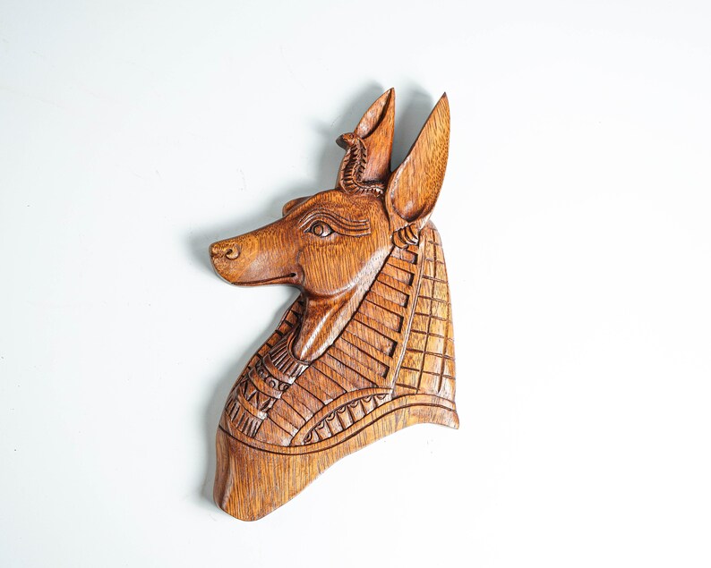 Egyptian Anubis Wall Decor Wood Carving Wooden Egyptian - Etsy