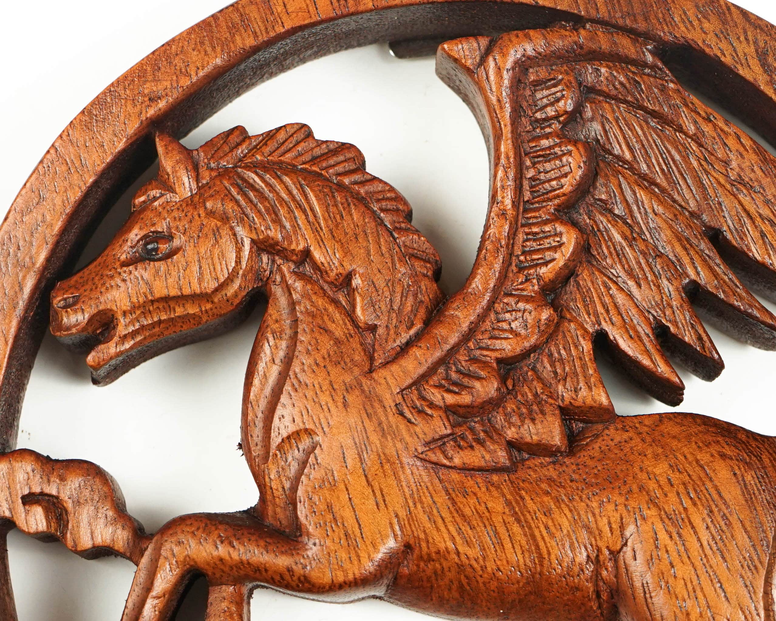Pegasus Wall Decor Wooden Art Hanging Art Wood Carving - Etsy