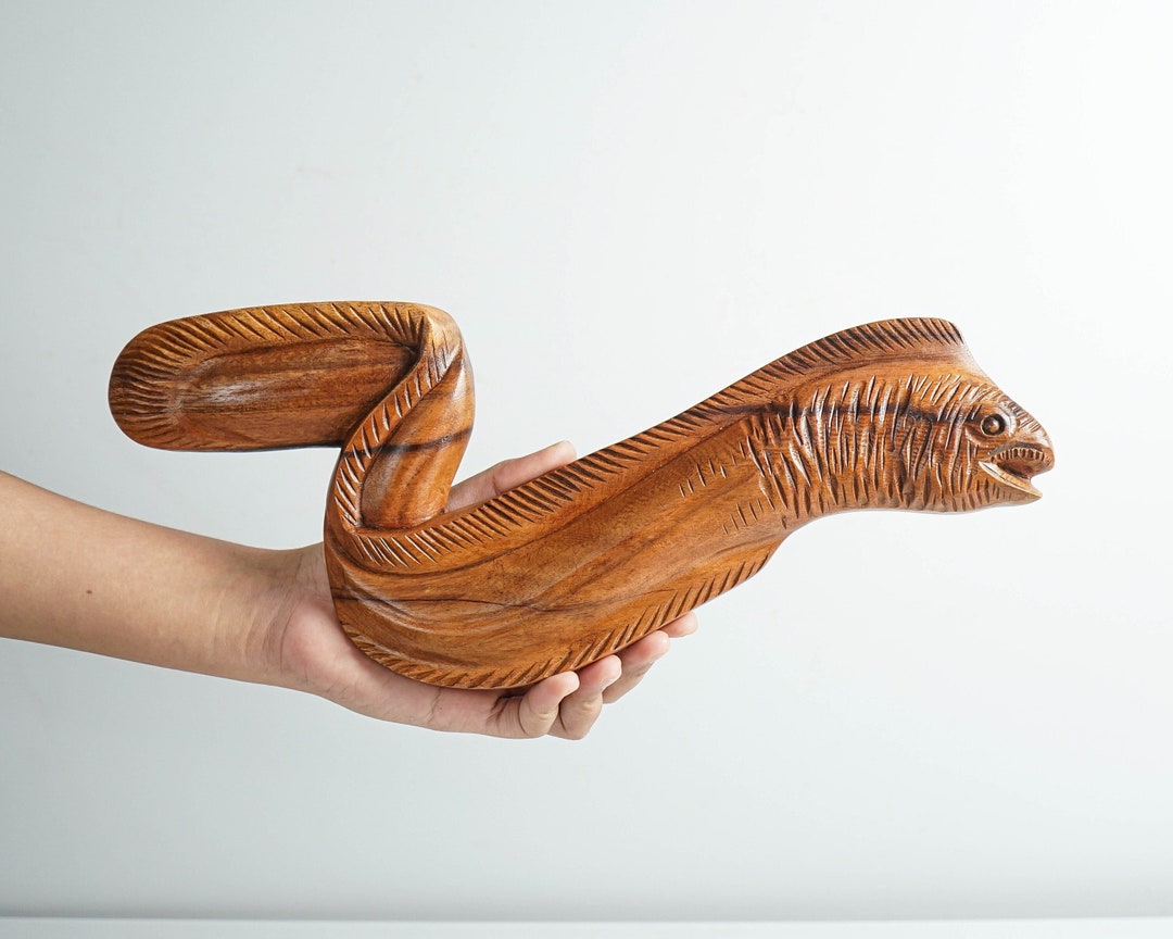 Electric Eel Wall Art, Ocean Creature, Wall Ornament, Wood Carving ...