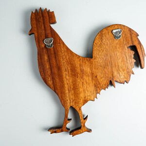 Wooden Rooster Wall Decor, Rooster Wall Hanging, Wood Carving, Animal ...