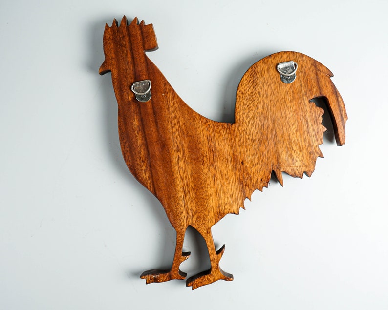 Wooden Rooster Wall Decor, Rooster Wall Hanging, Wood Carving, Animal ...