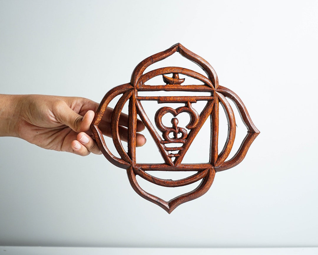 Root Chakra Wall Art, Muladhara Chakra Ornament, Woodcarving, Wooden ...
