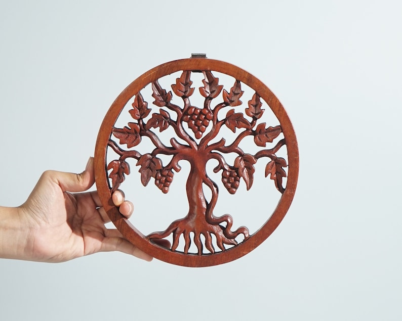 Tree of Life Wall Art, Medallion Tree, Wood Carving, Nature, Wall ...