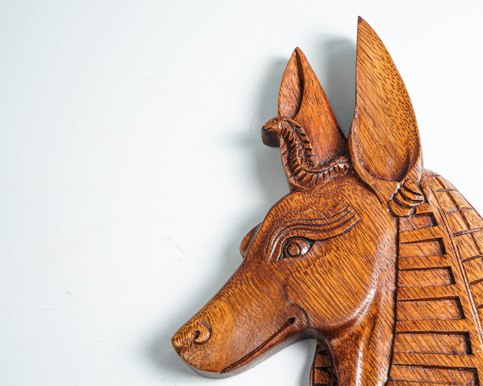 Egyptian Anubis Wall Decor Wood Carving Wooden Egyptian - Etsy