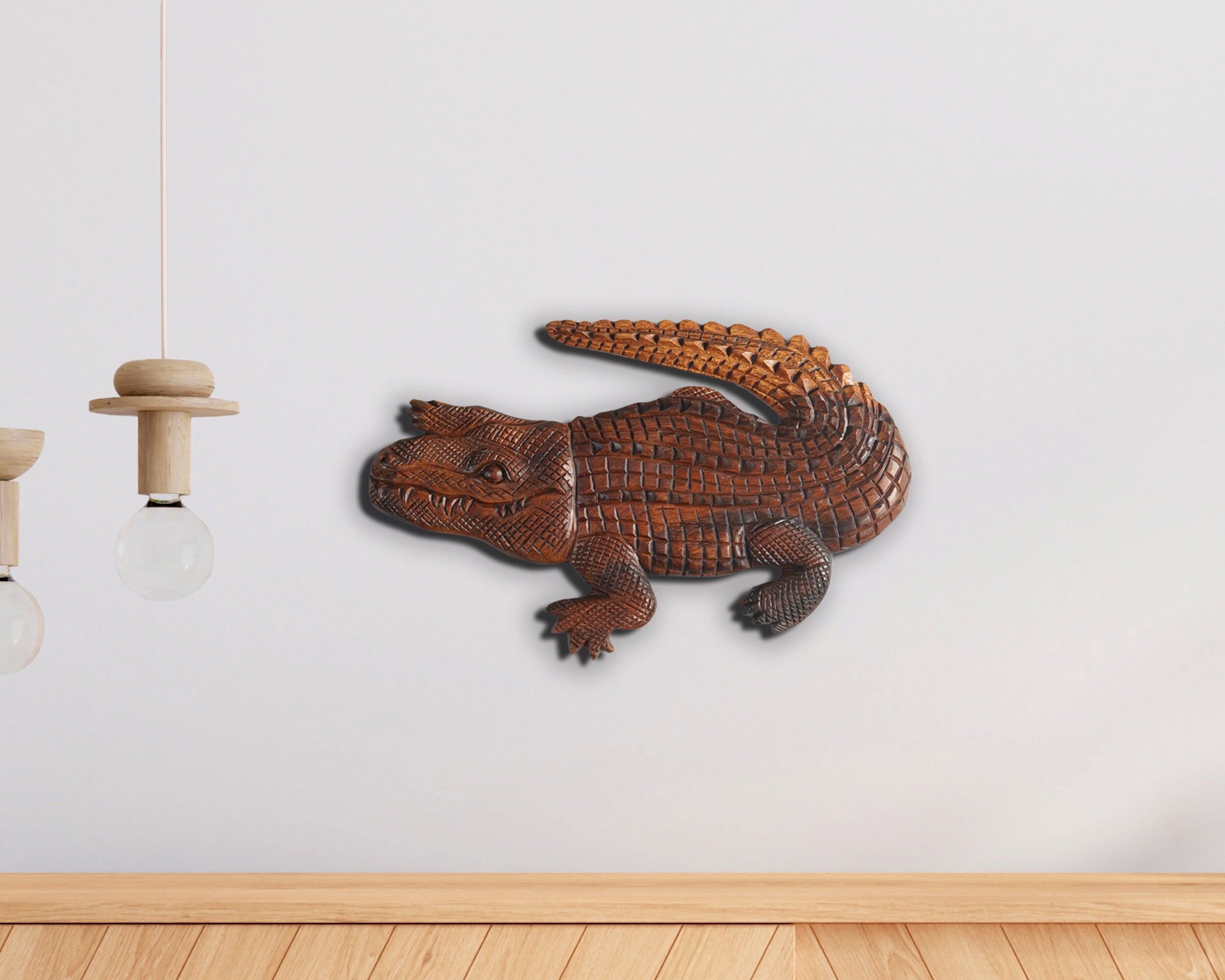 Wooden Crocodile Wall Decor Crocodile Wall Art Animal Art - Etsy