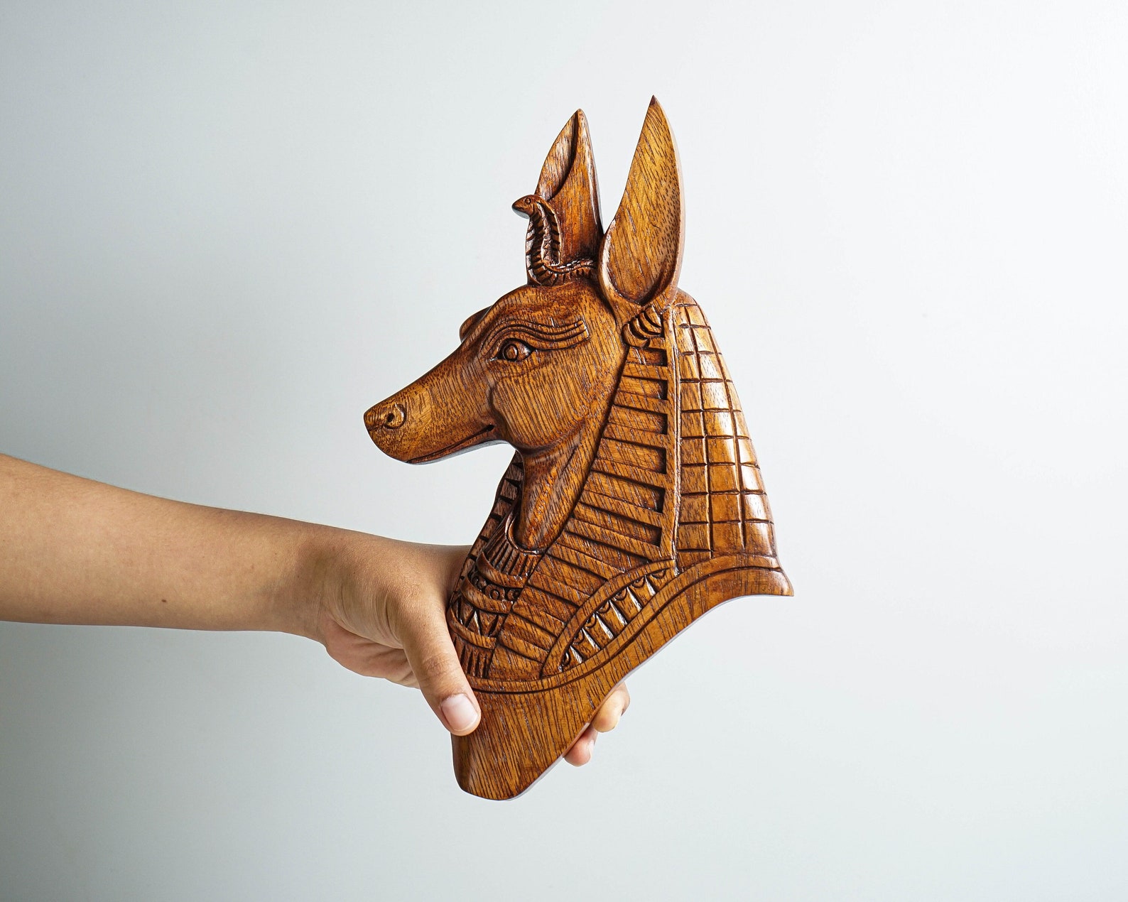 Egyptian Anubis Wall Decor Wood Carving Wooden Egyptian - Etsy