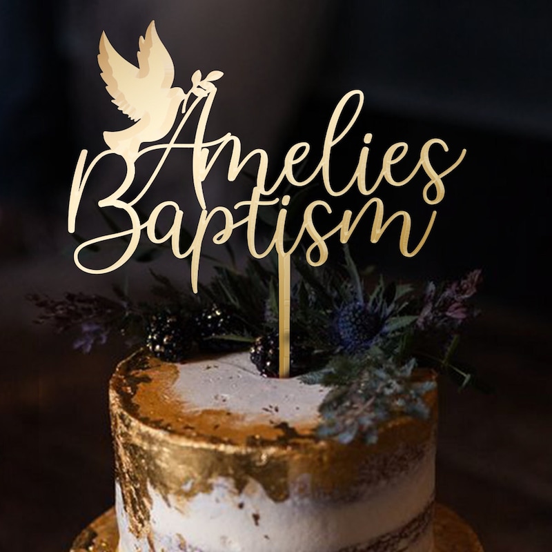 Baptism Cake Topper - Etsy