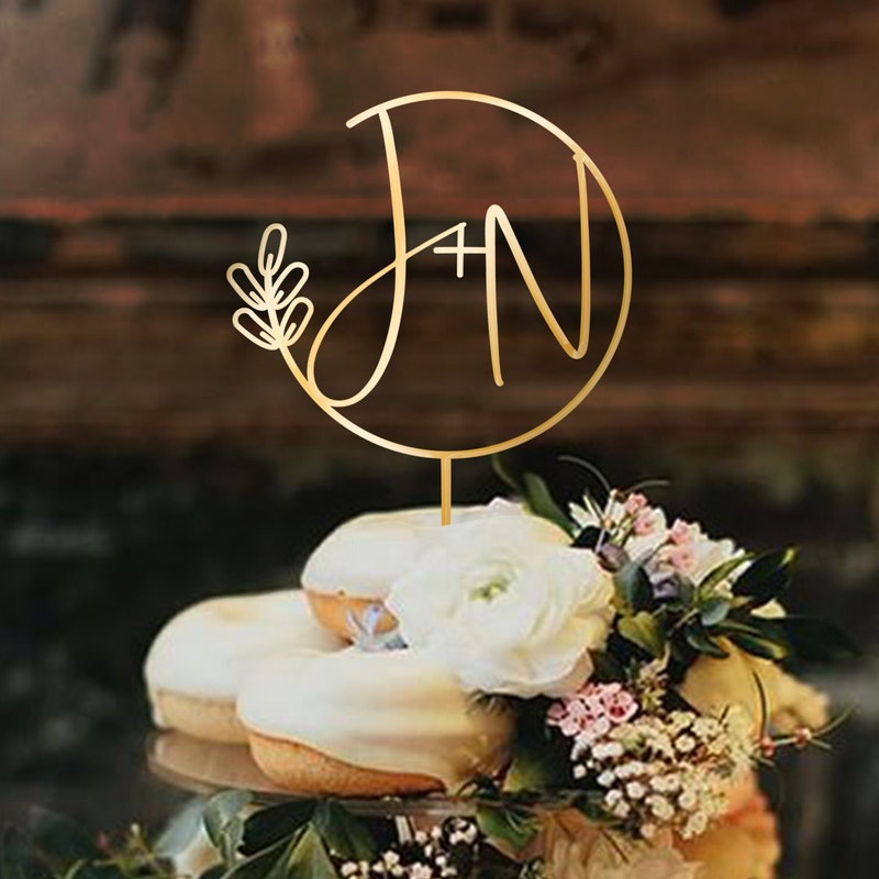Monogram Cake Topper - Etsy