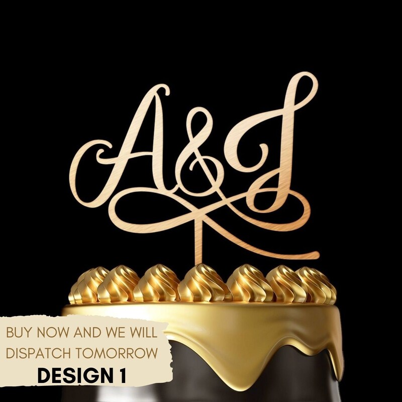 Gold Cake Topper - Etsy