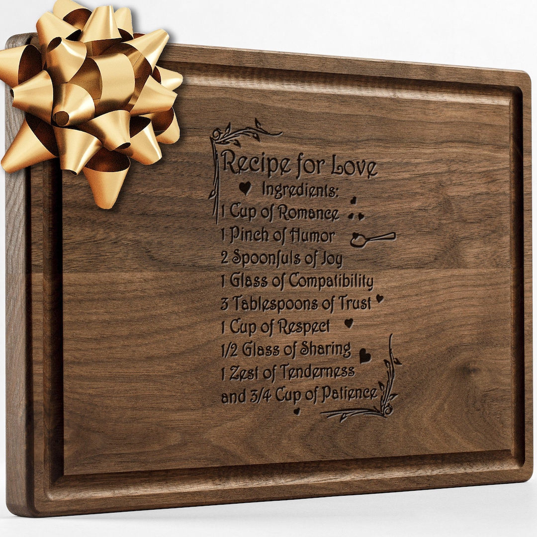 Anniversary Gifts, Personalized Recipe Cutting Boards, Anniversary ...