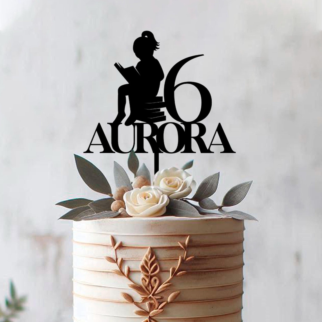 Black Cake Topper, Birthday Cake Topper, Custom Cake Topper, First ...