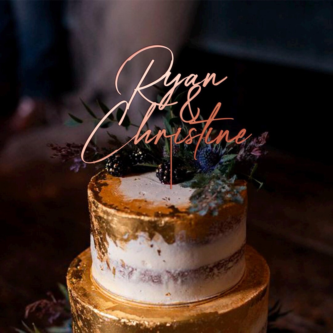 Personalized Cake Topper, Custom Names Cake Topper, Mr and Mrs Cake ...