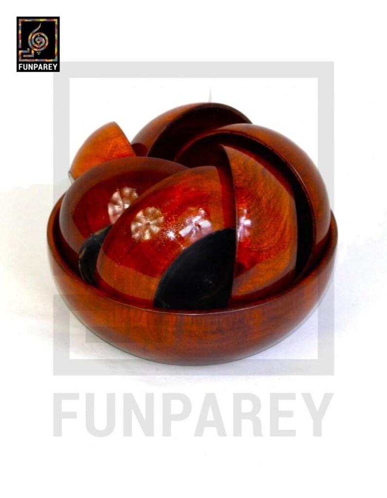 Handcrafted Premium Wooden Bowl Set With Lacquer Coating - Elegant and ...