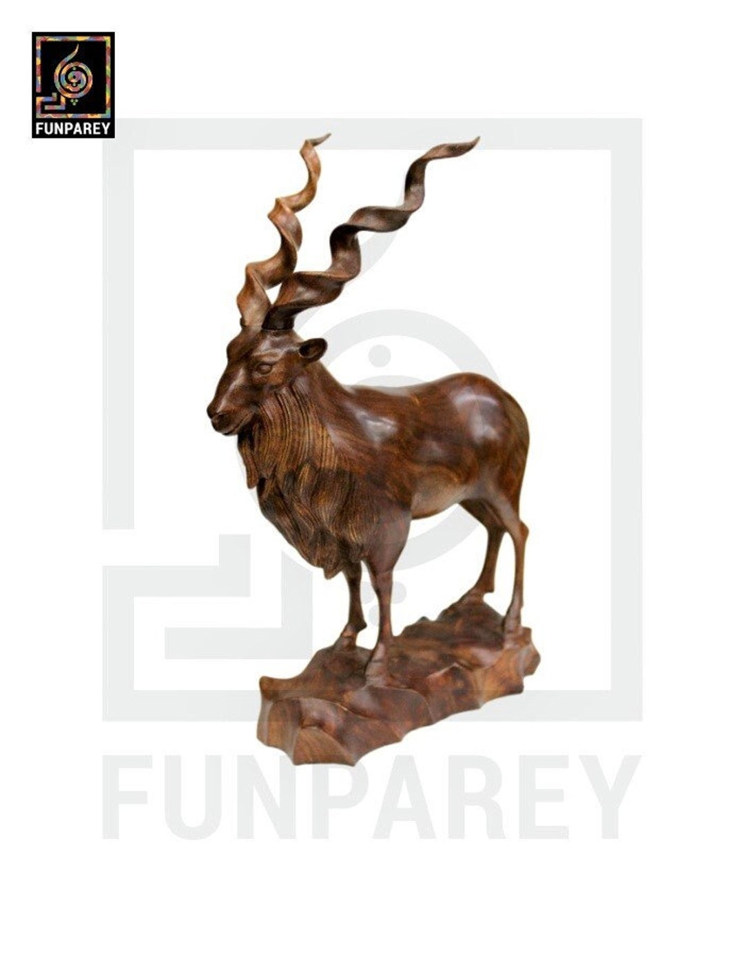 Handmade Wooden Premium Markhor Model - Etsy