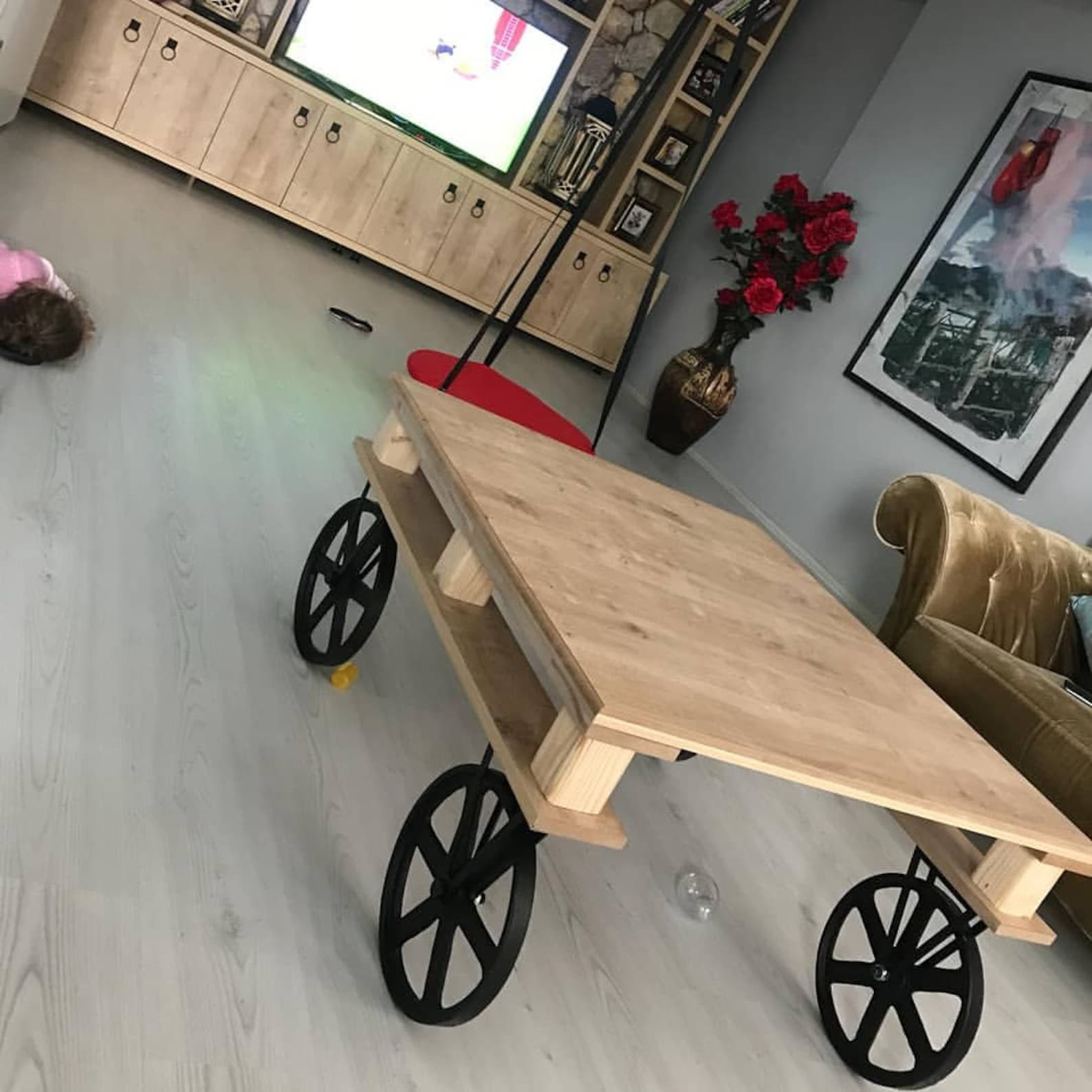 Set of 4, Table Casters, Rustic Table Casters, Retro Caster Wheels ...