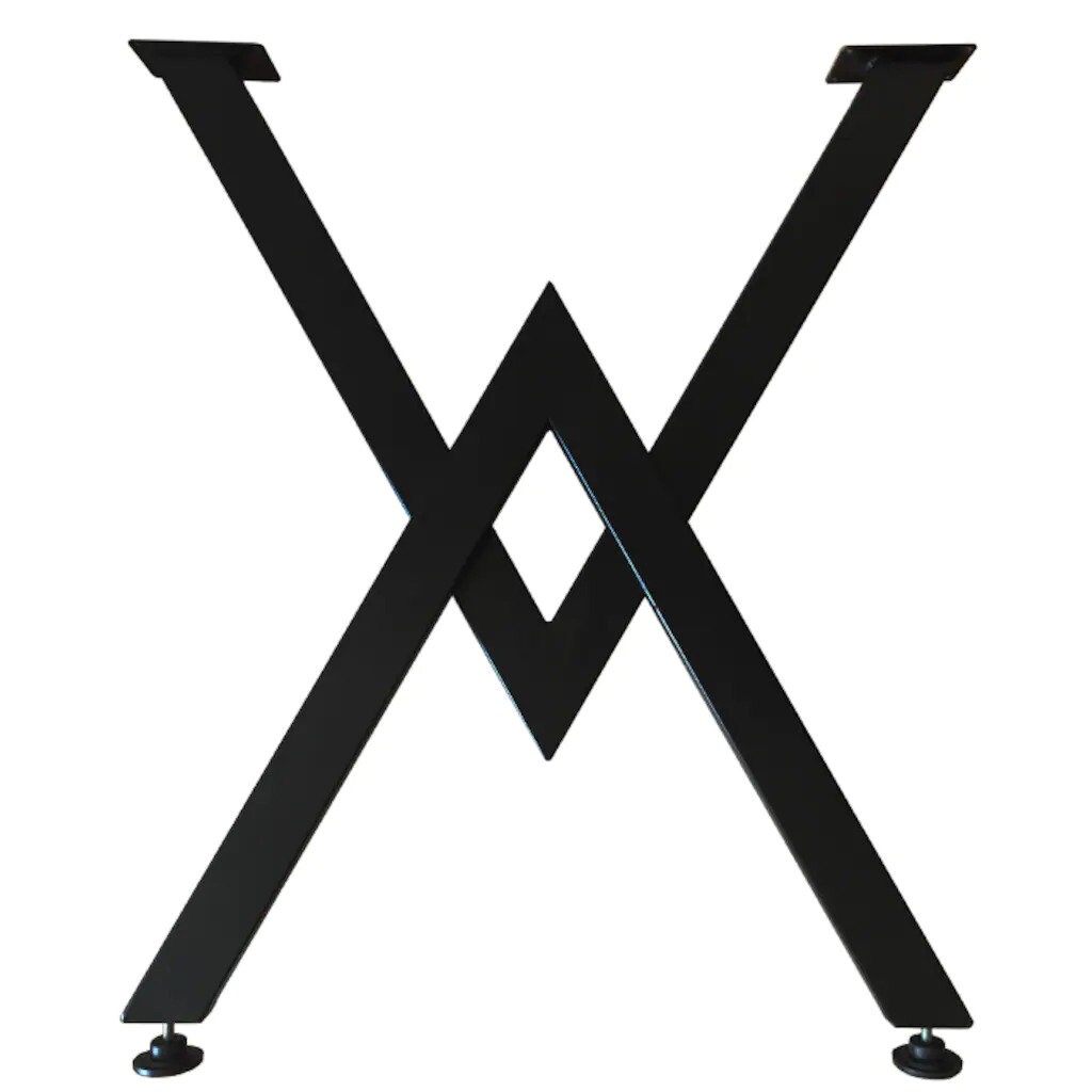 Set of 2, Vakko Style, Metal Table Leg,retro Table Leg, Steel Leg, Adjustable Feet, Furniture ...