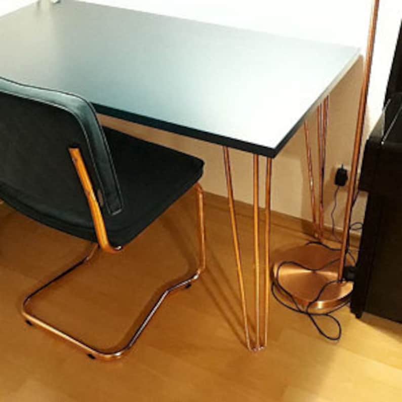 Hairpin Legs, Shiny Copper Polished Metal Table Leg, Bench Leg, Home ...
